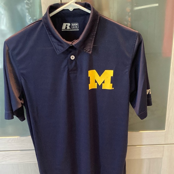 Russell Athletic | Tops | Michigan Polo Shirt Euc Russel Brand | Poshmark